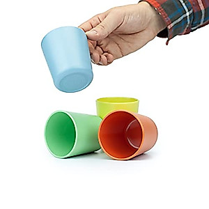 Pomelo Bamboo Cups for Kids, Eco Friendly Cups, BPA Free Cups | Kids Drinking Cups, Good Sippy Cup for Kids | Drinking Cups for Kids, Cup Set, Toddler Open Cup, Kids Snack Cup (4 Pack / 6 oz)