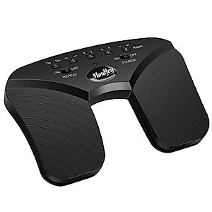 Moukey Wireless Page Turner Pedal Bluetooth Page Turner for Tablets Phone Foot Pedal Rechargeable Black