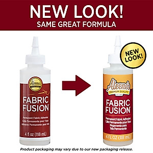 Aleene's 23473 Fabric Fusion Permanent Fabric Adhesive ,Clear,4oz