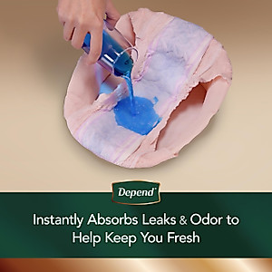 Depend Silhouette Adult Incontinence & Postpartum Bladder Leak Underwear for Women, Maximum Absorbency, Small, Pink, 60 Count, Packaging May Vary