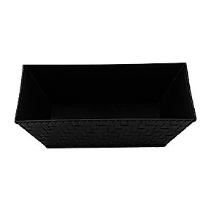 G.E.T. RB-893-BK Rectangular Serving Basket, 8" x 4.5", Black (Set of 12)
