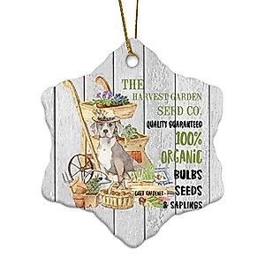 Memorial Pendant Christmas Ornaments Seeds & Saplings The Harvest Garden Dog Pet Owner Vegetables And Flowers Organic Bulbs Christmas Keepsake Pendant Decorations Ornament Gifts Hanging Ornament for C