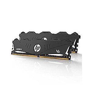 HP V6 RAM 16GB Kit (8GBx2) DDR4 3600MHz CL16 1.35V Desktop Computer Gaming Memory, Black - 7TE46AA#ABC