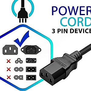 GIZMAC 5ft AC Power Cord Cable Lead Compatible with Zojirushi NS-WSC10 5.5-Cup Micom Rice Cooker