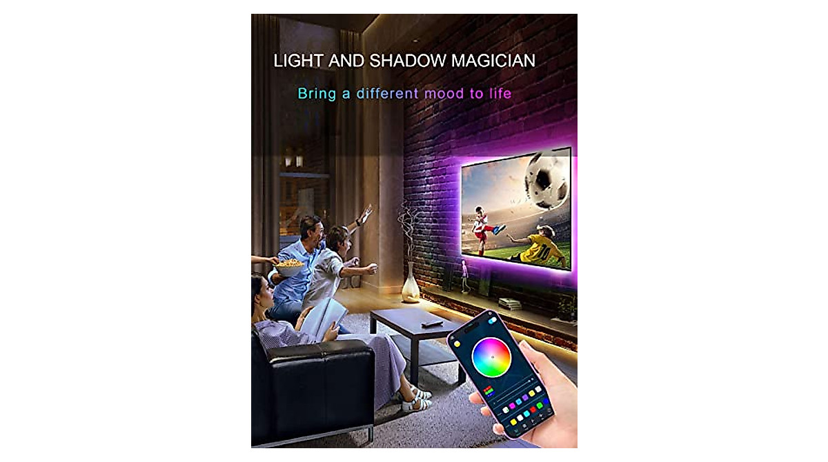 KANTUTOE LED Lights for TV, 16.4ft TV LED Lights for 45-75 Inch, RGB TV ...