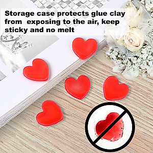 Diamond Painting Wax, 24 Pieces, 8 Pack Diamond Painting Wax Storage Container Case with Glue Clay, Glue for Diamond Painting, Painting Glue Clay Organizer for Diamond Painting Accessories (Red) (8)