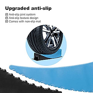 aushucu Camper Leveler 2 Pack Non-Slip Design Ramps Kit for rv Accessories Travel Trailer rv Leveling Blocks(Blue)