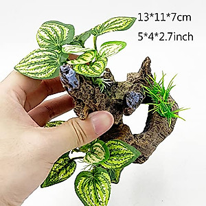 Smoothedo-Pets Betta Fish Tank Cave Decorations Aquarium Decoration Ornaments Accessories Betta Leaf pad Hammock (Fish Cave Toy-A)