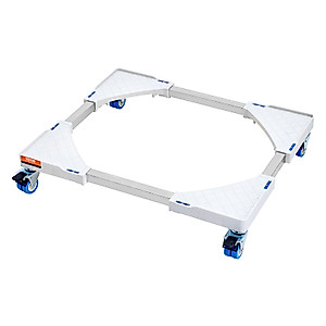 VEVOR Appliance Furniture Dolly, Mobile Roller with 4 Locking Wheels, Adjustable Mini Fridge Stand Washing Machine Universal Mobile Base Moving Cart for Dryer Refrigerator, 15"-24.2"W Expandable