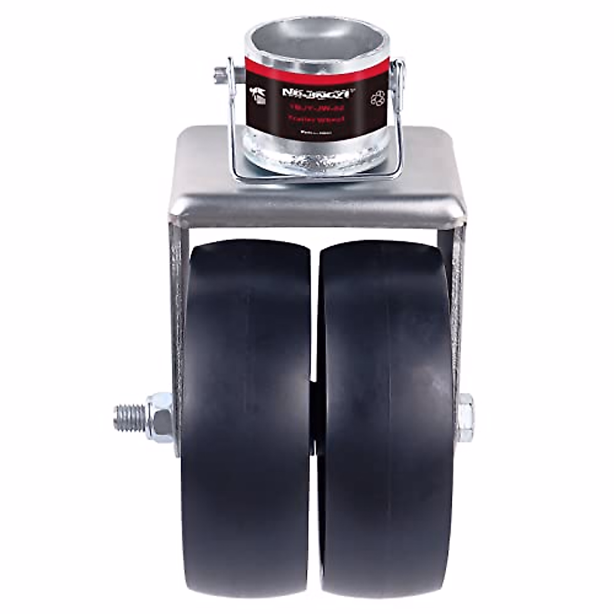 NBJINGYI 6" 2000lbs Dual Trailer Swirl Jack Caster Wheel With Pin fits Any Jack Better Soft Ground Roll
