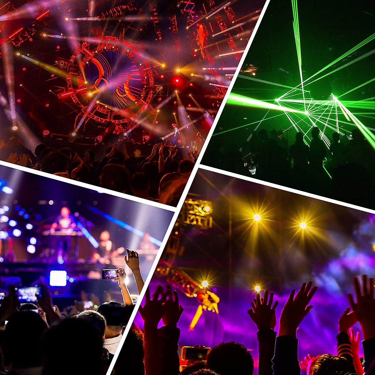 Stage Lights 36 RGB LED DJ Par Lights DMX & Remote Controlled Sound Activated with Uplights for Wedding Birthday Party Club Stage Lighting-4 Pack (RGB-4)