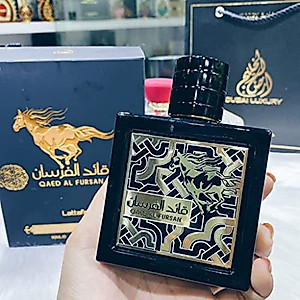 Lattafa Qaed Al Fursan for Unisex Eau de Parfum Spray, 3 Ounce
