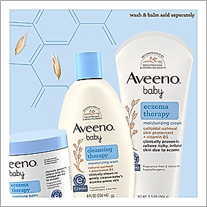 Aveeno Baby Eczema Therapy Nighttime Balm with Colloidal Oatmeal, Travel Size, 1 oz