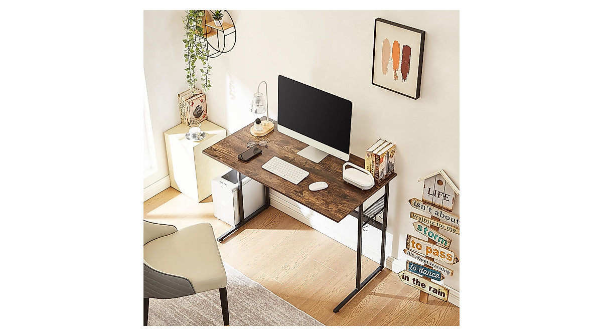 VECELO 32 Inch Laptop Desk | Modern Industrial Design