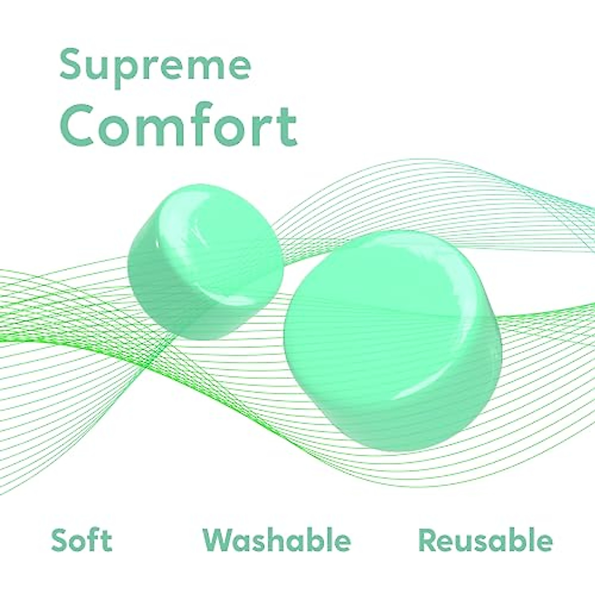 Aurora Silicone Ear Plugs Soundbloc™- 6 Pairs Quiet Ear Plugs for Sleep Moldable Ear Plugs Custom Ear Plug Ear Plugs for Noise Reduction Reusable Soft Silicone Earplugs The Earplug for Sleep Size S/M