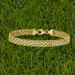 Ross-Simons Italian 18kt Yellow Gold Bismark-Link Bracelet. 8 inches