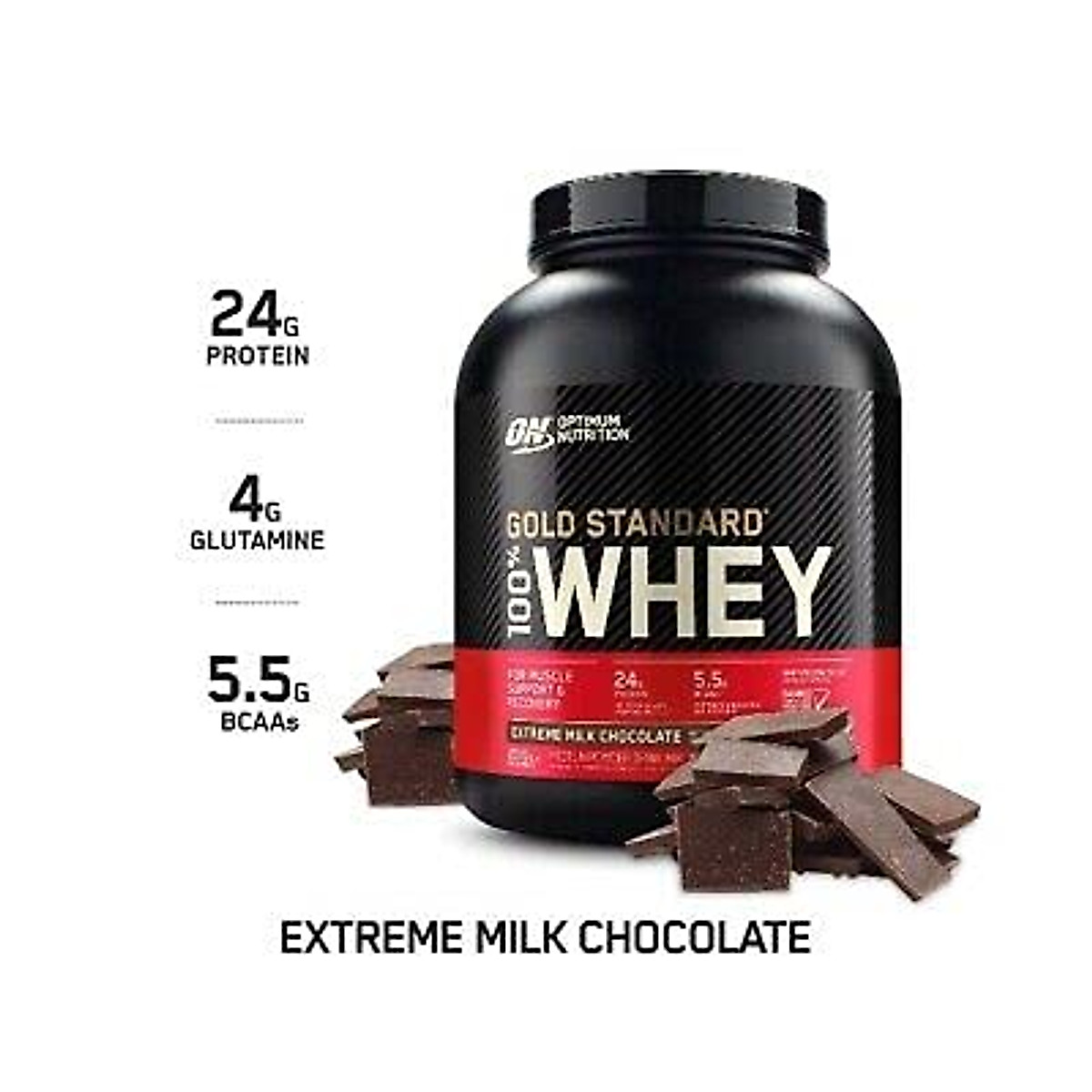Optimum Nutrition Gold Standard 100% Whey Protein Powder, Extreme Milk Chocolate, 5 Pound (Packaging May Vary)