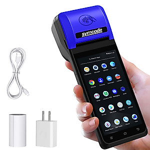 PDA POS 58mm Thermal Printer with Android 12 5.5" inch Touch Screen Receipt Printer Scan 1D/2D barcodes [Camera] Support 4G:FDD-LTE,TD-LTE 3G: WCDMA 2G: GSM,GPRS Hot spot Bluetooth 3GB Ram +16GB ROM