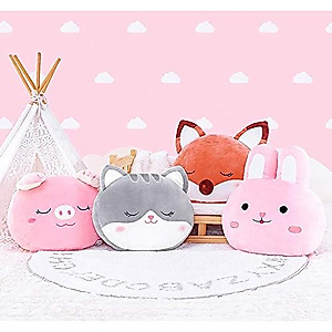 Lazada Kids Pillow Cat Plush Pillows Toy Soft Gift Baby Girl Gifts Gray 15 Inches