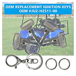Golf Carts Keys 4 PCS Golf Cart Replacement Ignition Keys for Yamaha G14 G16 G19 G22 G29/Drive Golf Cart OEM# JU2-H2511-00 Gas/Electric