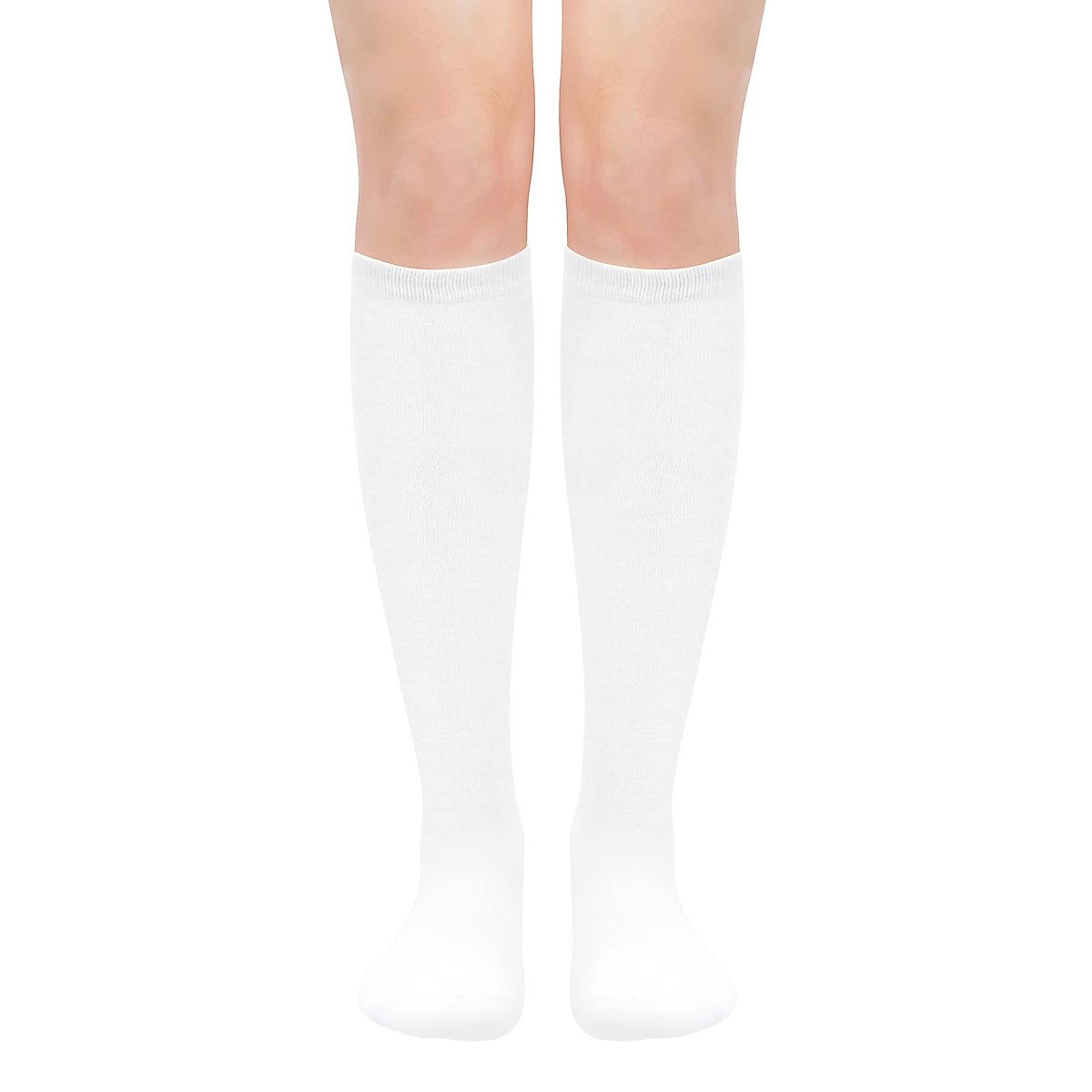 Olreco White Knee High Socks Knee High White Socks Long White Socks White High Socks White Knee Socks for Women High Knee Socks
