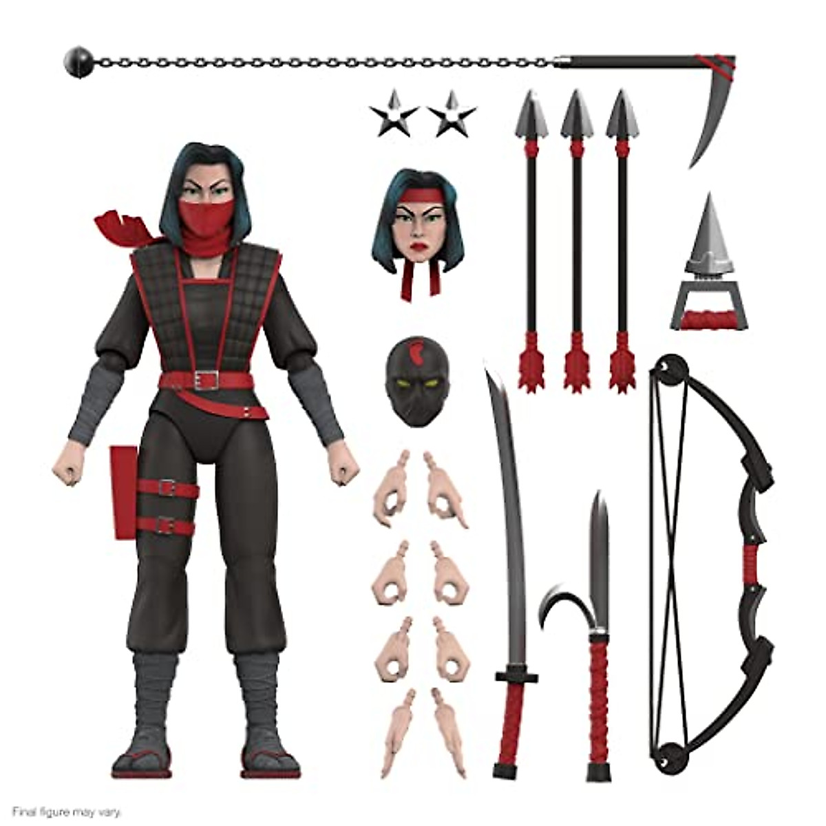 Super7 Ultimates Teenage Mutant Ninja Turtles Karai - 7" TMNT Action Figure with Accessories Classic Cartoon Collectibles and Retro Toys