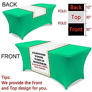 Custom Table Runner with Business Logo, 13"x72" Personalized Table Runners Customized Text Photo for Party,Tradeshow Events,Wedding,Christmas Decor