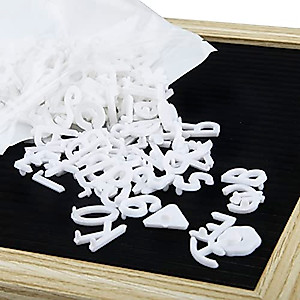 C CRYSTAL LEMON Letter Board by Crystal Lemon, Felt Letter Board, 10x10 inches, Changeable Wooden Message Board Sign, Wood Frame, Wall Mount, with Display Stand (Black) by C Crystal Lemon