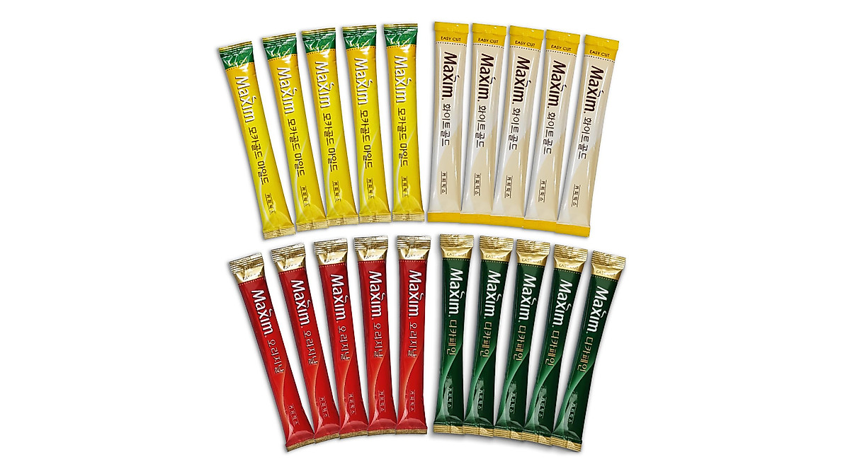 Korean Instant Coffee Mix Variety 20 Sticks of 4 Types Single Serve ...