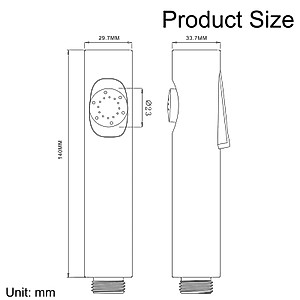 Brushed Nickel Faucet Bidet Sprayer Head Only, Biveah Plastic Handheld Bidet Sprayer Muslim Shower for Toilet, KXS034NA