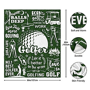 Golf Gifts for Men, Gifts for Golfers, Golf Gifts for Men Unique, Golfing Gifts for Him, Birthday Father Thanksgiving Day Gifts for Golfers, Golf Gift for Sport Lover, Best Golf Blanket Gift 50"x60"