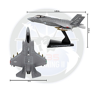 Daron Postage Stamp PS5602 USAF F-35 Version A , Lightning II , 1/144 Scale Diecast Model with Stand