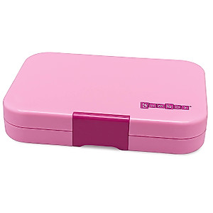 Yumbox Tapas Leakproof Bento Box, Lunch box for women, Teens and Kids, Large size, 4 compartment tray with large section for sandwich, salads plus sides and dip well (Capri Pink - Rainbow)