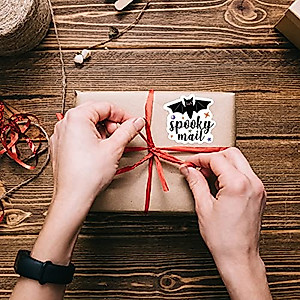 240 PCS Bat Spooky Mail Stickers,Funny Small Business Envelopes Stickers for Business Packages/Handmade Goods/Bags,Halloween Theme Small Shop Business Stickers for Envelopes Seals