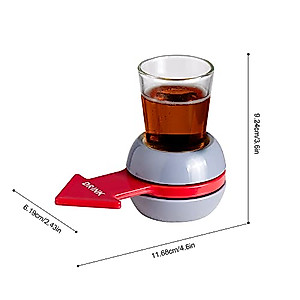 CRETVIS Shot Spinner Spin the Shot Fun Drinking Game Spin Shot Game Party Games for Adults Includes 1.7 oz Shot Glass