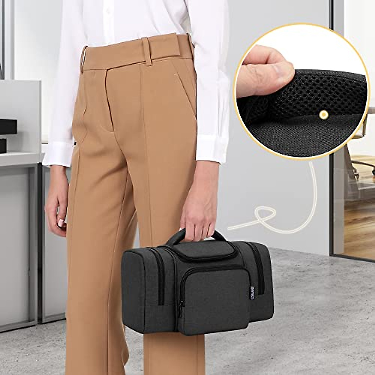 BAFASO Wearable Breast Pump Bag Compatible with Medela Pump in Style, Tote for Wearable Breast Pump and Extra Parts (Patent Pending), Black