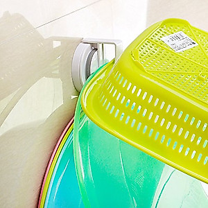 GGGarden Traceless Suction Cups Bath Rack Tray Wash Basin Hook Face Frame Tray Clamp