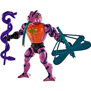Masters of the Universe Origins Action Figure & Accessory, Rise of Snake Men Tung Lashor with Mini Comic Book, 5.5 inch