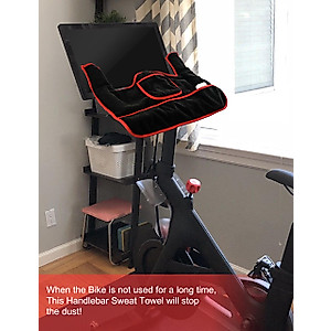 COOLWUFAN Handlebar Sweat Towel for Peloton Bike, Anti-Slippery Soft Handlebar Towel Cover Compatible with Peloton Bike, Handlebar Sweat Towel Mat for Peloton, Accessories for Peloton Bike
