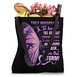 I Am The Storm Lupus Awareness Purple Ribbon Butterfly Women Tote Bag