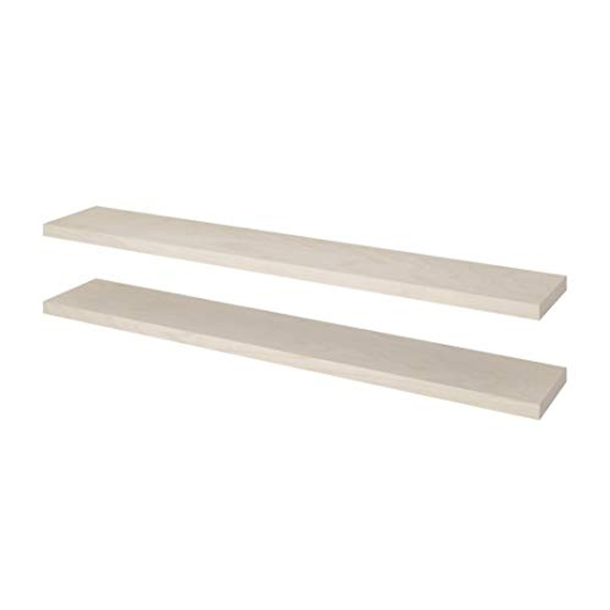 Bestar Universel 12W Set of 72W x 12D Floating Shelves in Natural Yellow Birch
