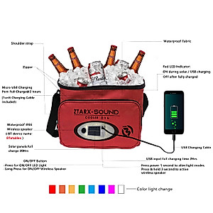Ztarx 30 Cans Soft Cooler Bag Collapsible Portable Cooler for Camping/Family Outdoor Activities