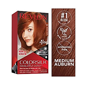 Revlon ColorSilk Hair Color, 42 Medium Auburn 1 ea (Pack of 6)