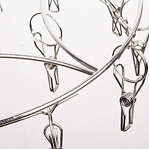 Clothes Drying Racks Laundry Drip Hanger Laundry Clothesline Hanging Rack Set of 24 Clothespins for Drying Clothes, Towels, Underwear, Lingerie, Socks