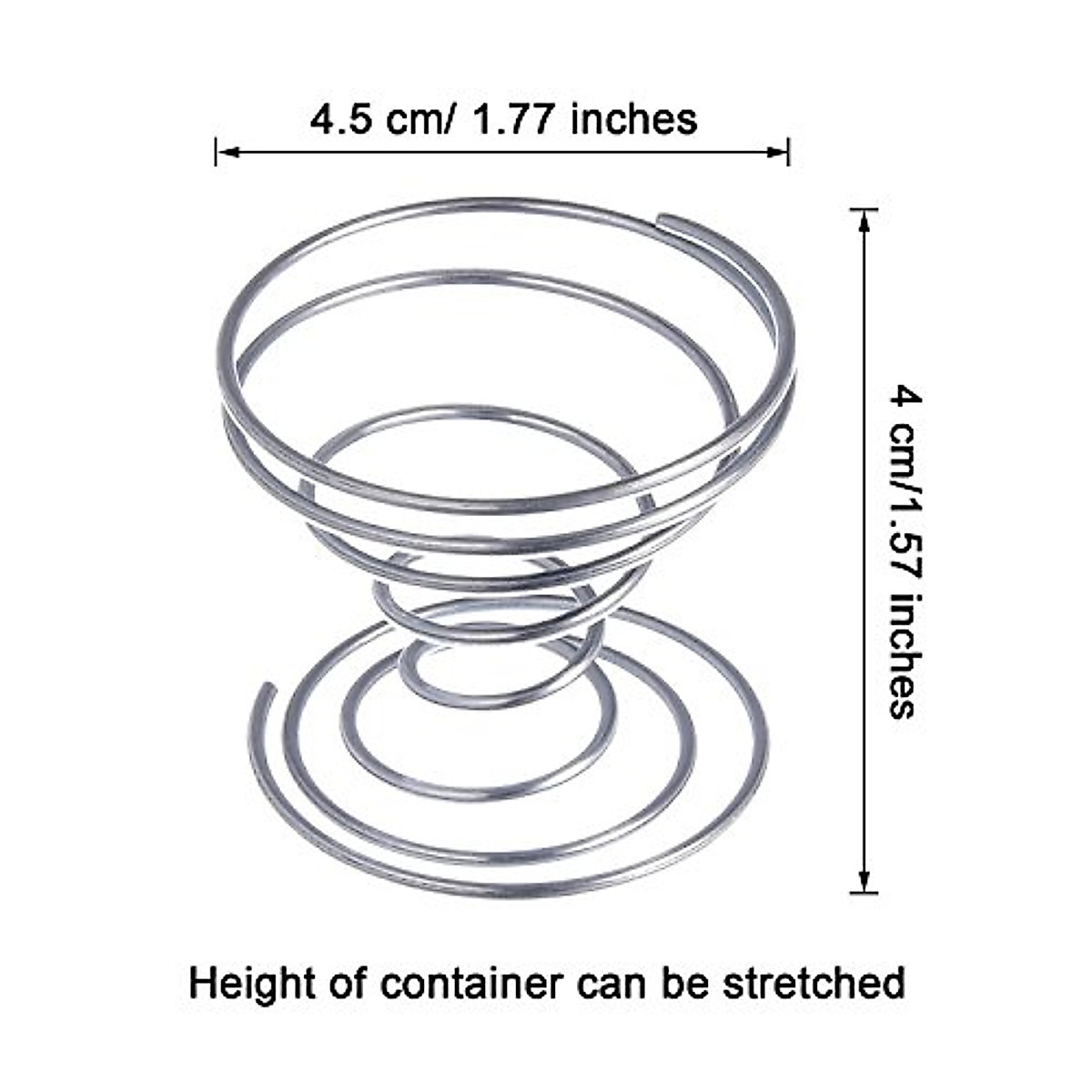 Shappy 6 Pieces Air Plant Stand Airplant Container Tillandsia Holder Stainless Steel Plant Display Racks, Silver