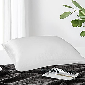 Peace nest White Memory Foam Bed Pillow with Pillowcase Single Pack, Hotel Collection Cooling Pillows for Sleeping Standard/Queen Size, 20x28 Inches