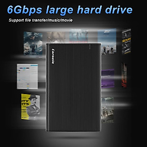 Caraele 500GB Portable External Hard Drive USB-C USB 3.1 Mobile Ultrafast HDD Storage for PC, Mac, Desktop, Laptop, MacBook, Chromebook, Xbox One, Xbox 360, PS4 (Black)