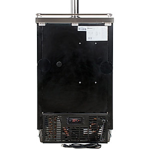 Kegco XCK-1B-4 Four Faucet Commercial Direct Draw Beer Dispenser Black Kegerator Keg Cooler
