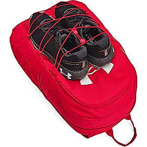 Under Armour Adult Hustle Sport Backpack , Red (600)/Metallic Silver , One Size Fits All