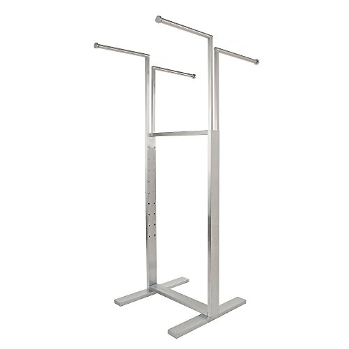 Econoco Adjustable 4-Way Rack, Satin Chrome